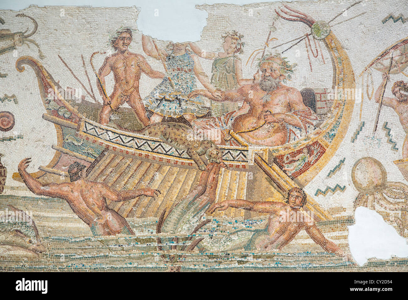 Dionysus Mosaic at the Bardo Museum in Tunis Tunisia Stock Photo - Alamy