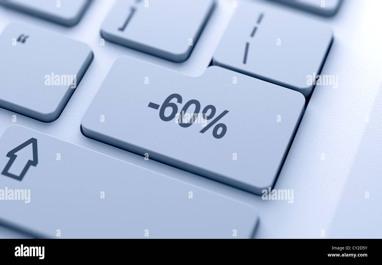Percentage button on keyboard with soft focus Stock Photo - Alamy