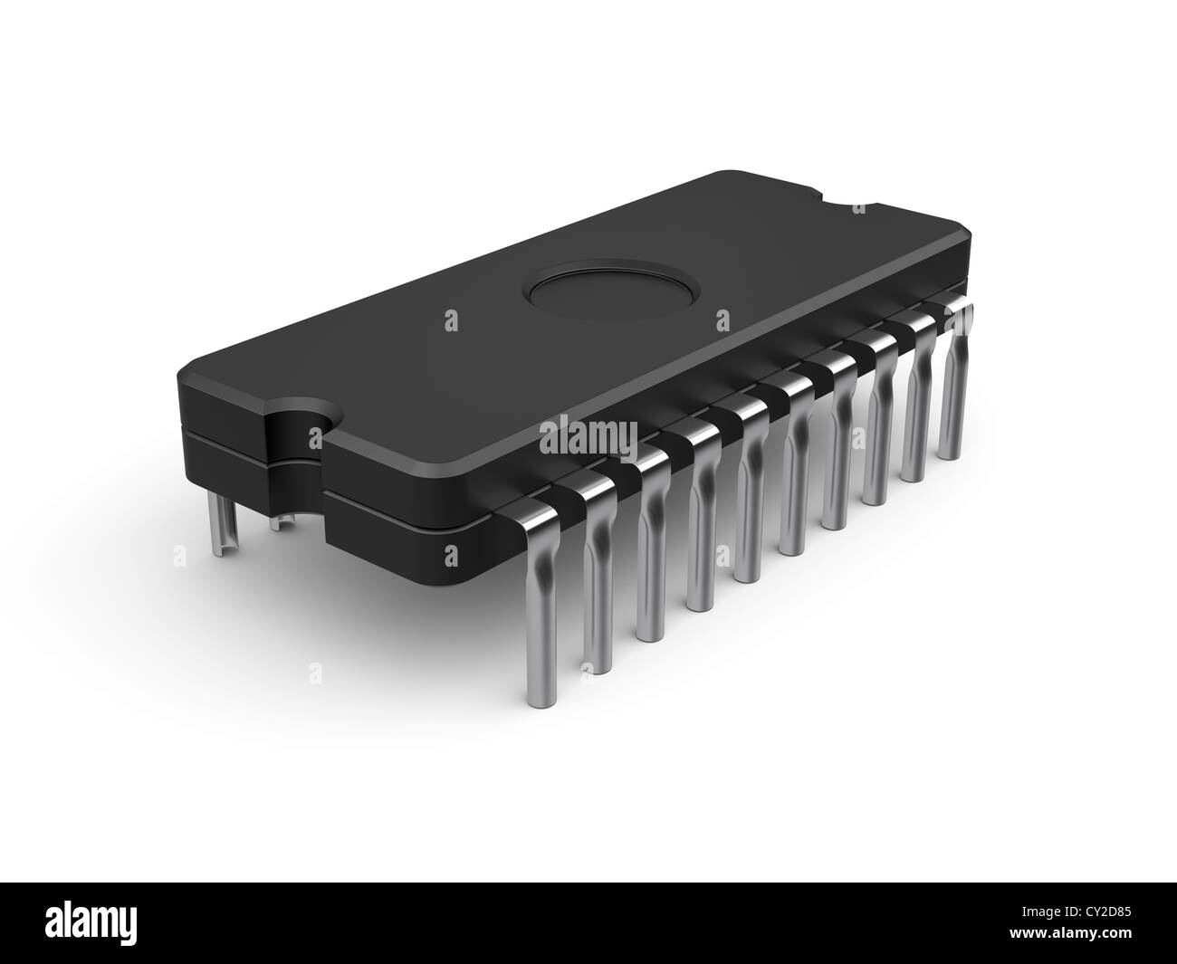 3d illustration of computer chip isolated on white background Stock ...