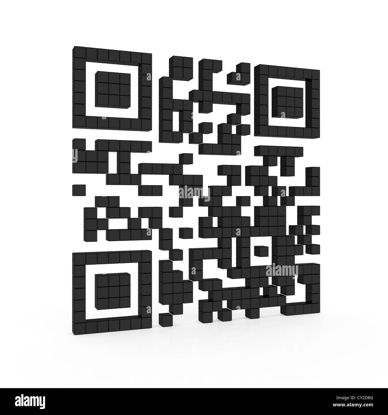 3d illustration of qr code isolated on white background Stock Photo - Alamy