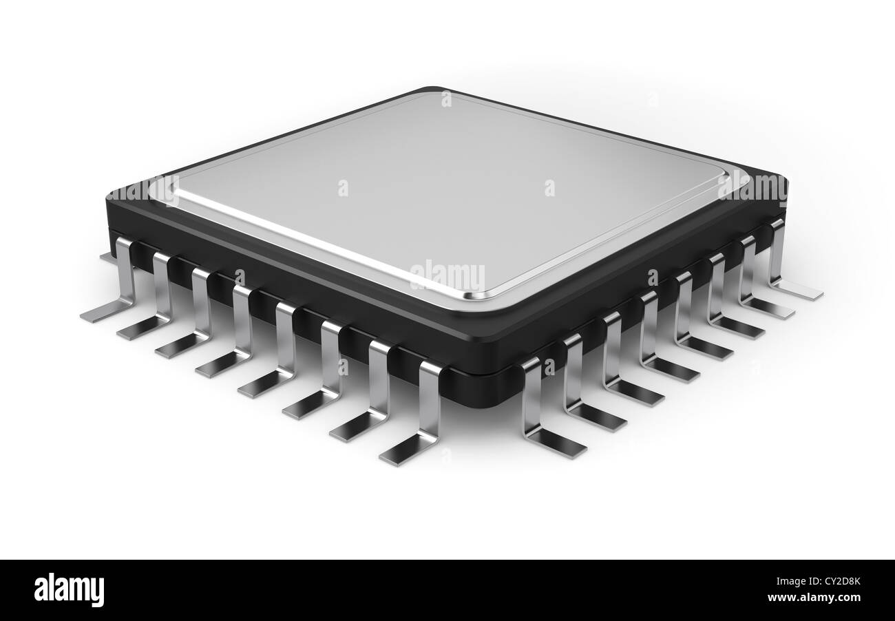 3d illustration of computer processor isolated on white background ...