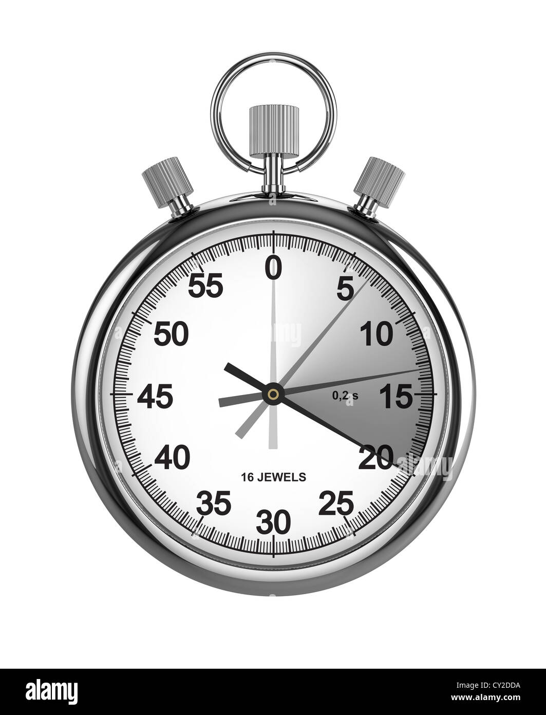 3d render of stopwatch isolated on white background Stock Photo - Alamy