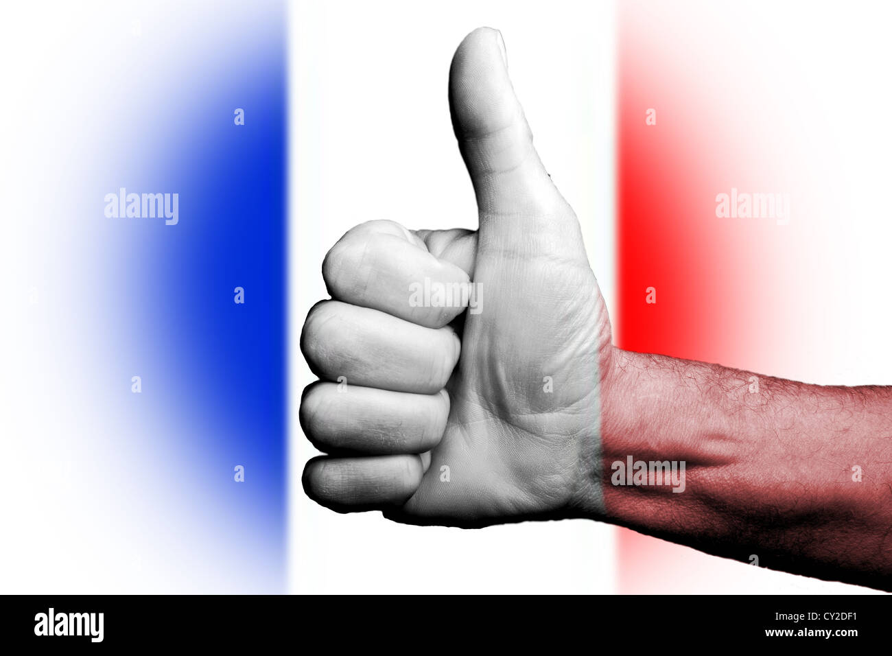 Thumbs up for to France French, sporting metaphor we are going to win ...