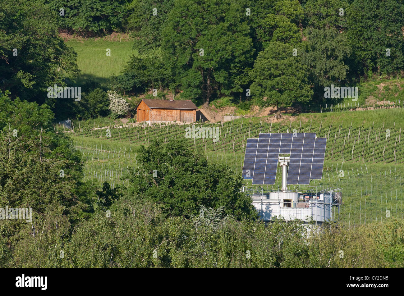 Solar House That Automatically Rotates To Track The Sun Stock Photo - Alamy