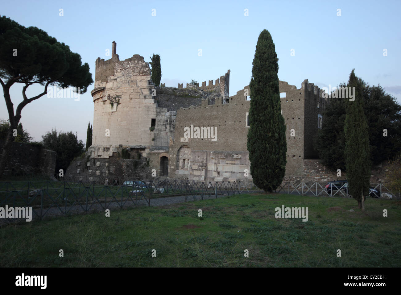 The famous Tomb of Cecilia Metella on the Appia Antica road, Rome ...