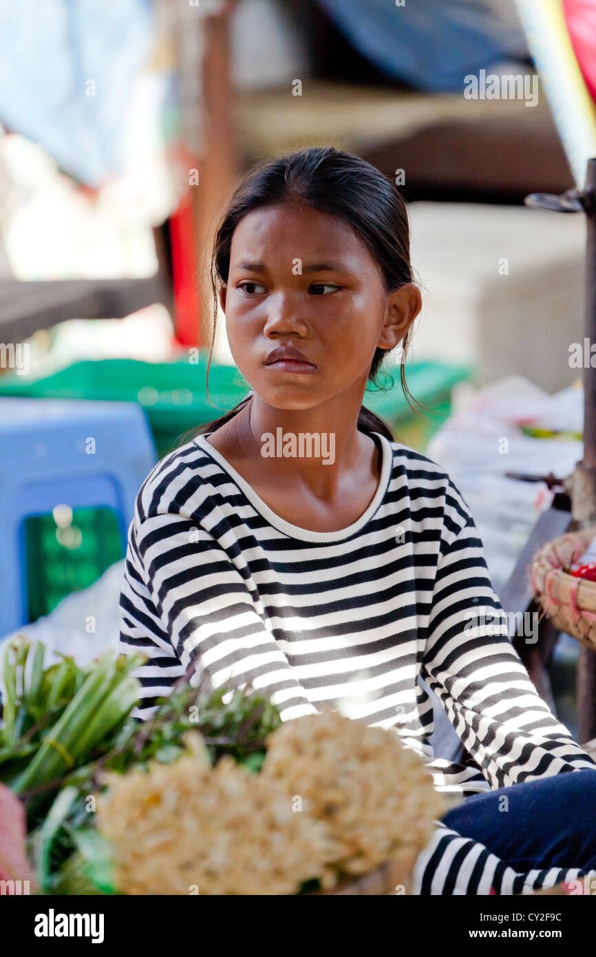 Market Woman in Phnom Penh, Cambodia Stock Photo - Alamy