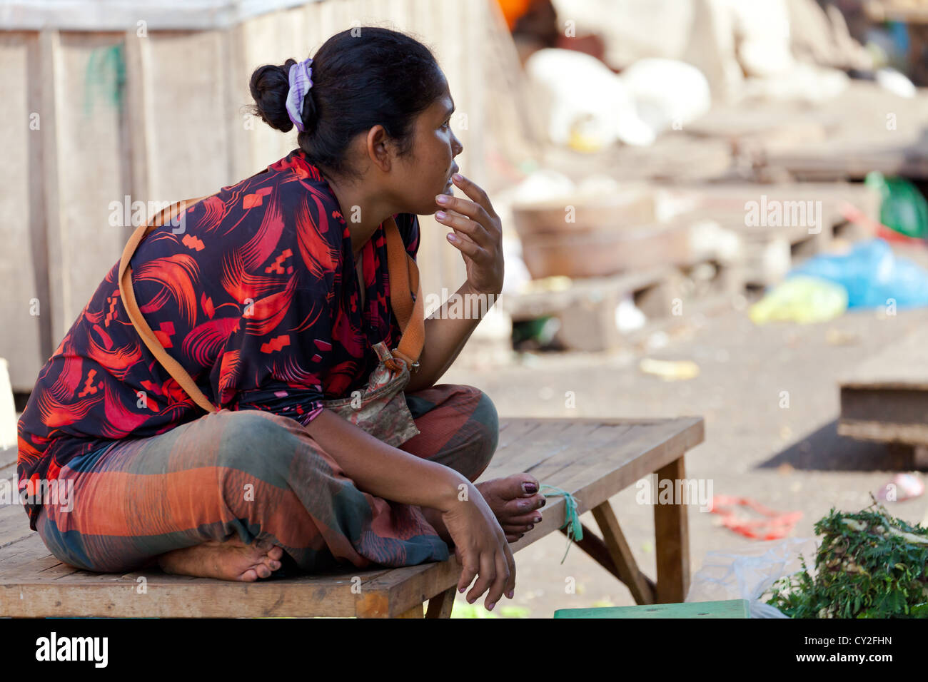 Market Woman in Phnom Penh, Cambodia Stock Photo - Alamy