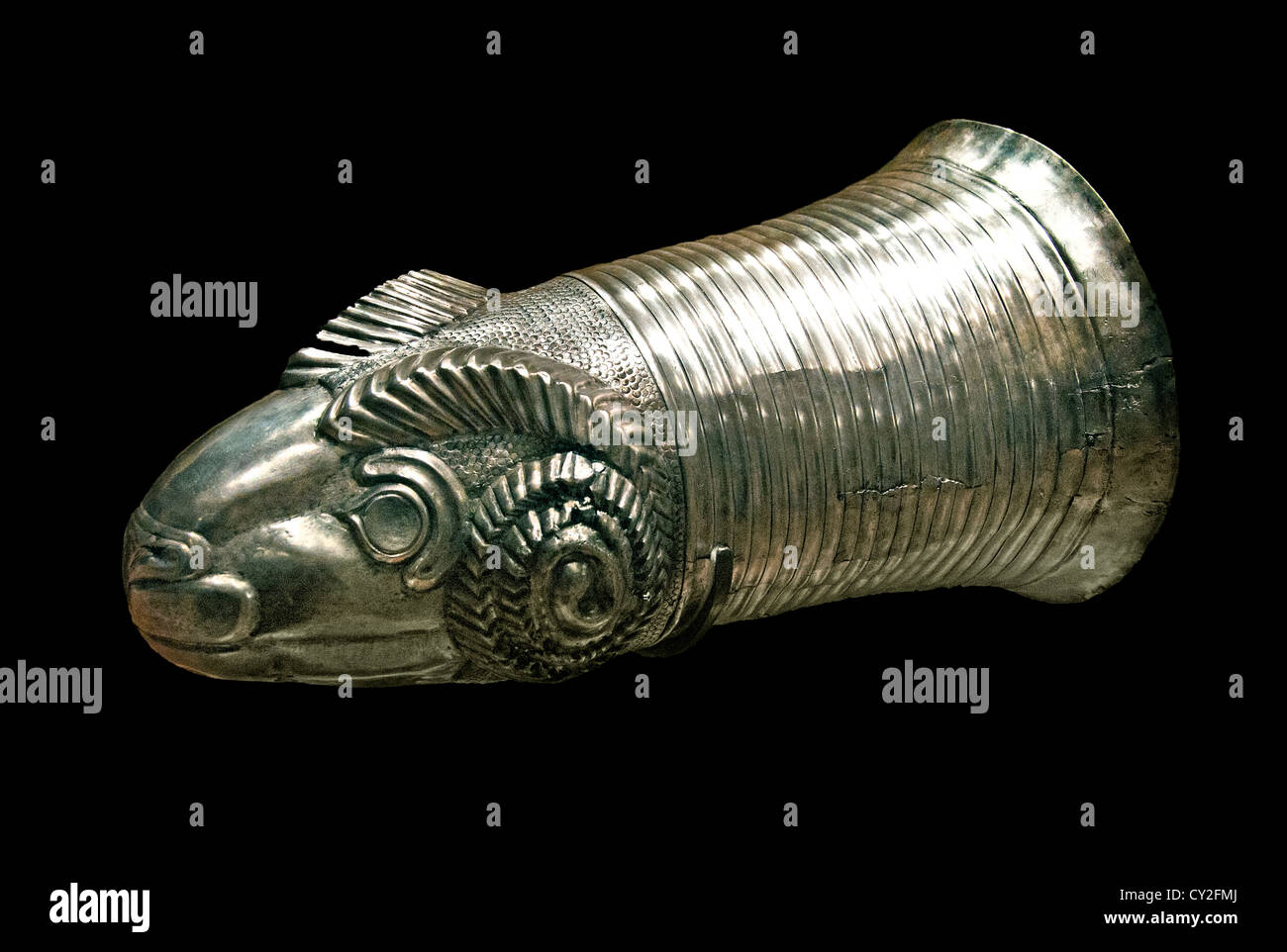 Vessel terminating in the head of a ram Iron Age III 7th–6th century B ...