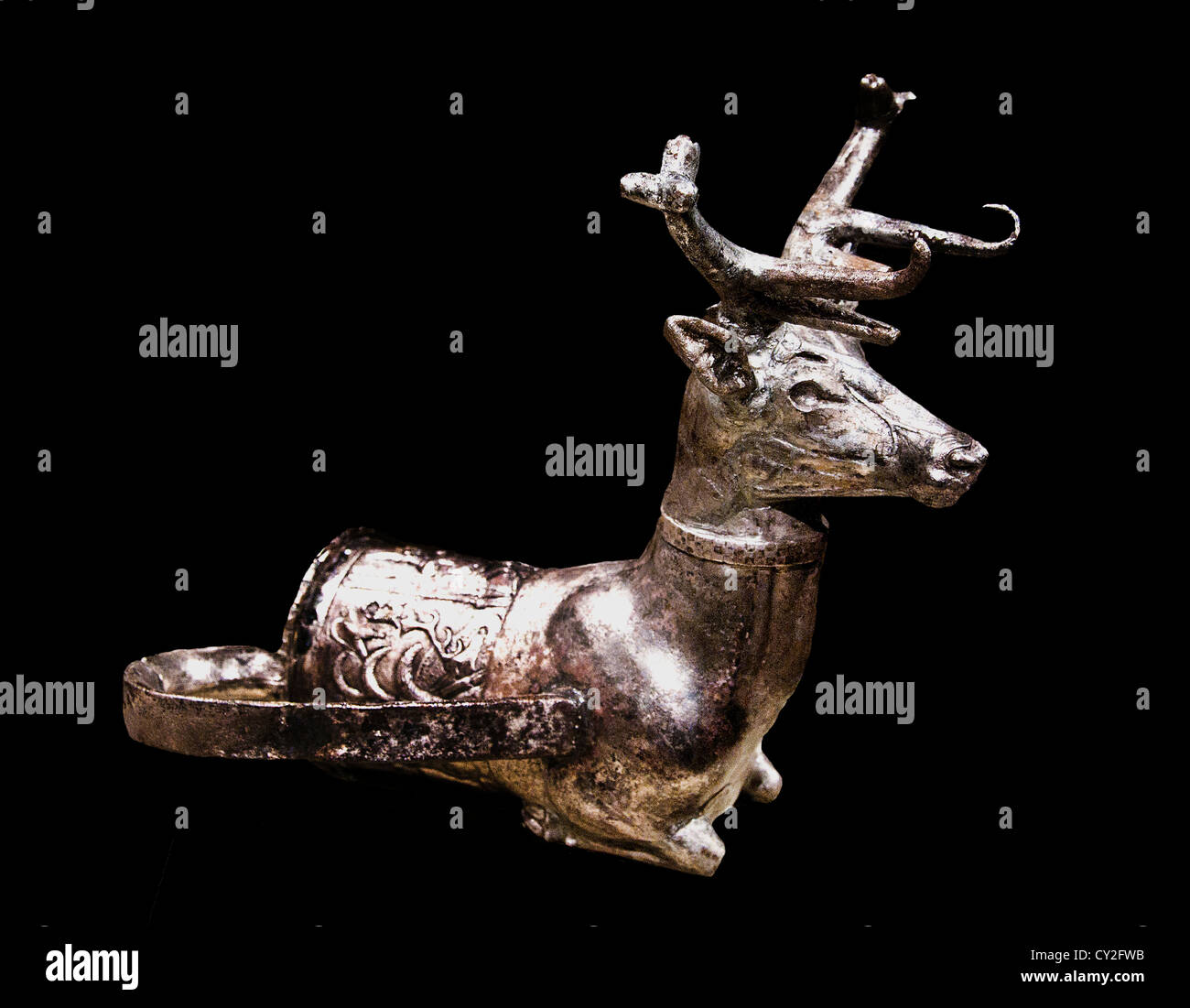 This silver rhyton terminating in the forepart of a stag Hittite Empire ...