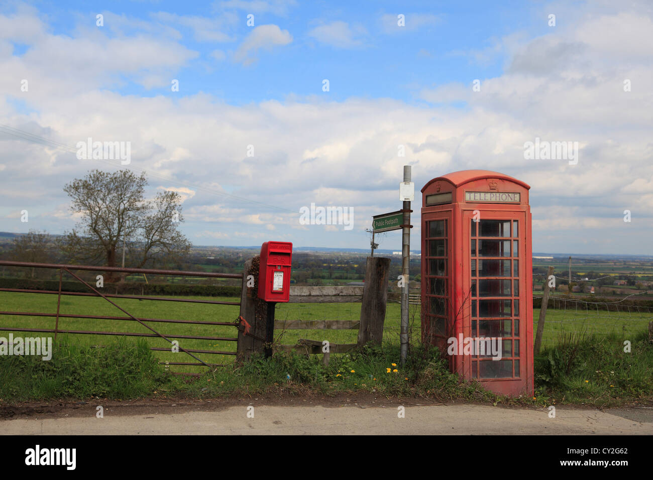 Road sign phone booth hi-res stock photography and images - Alamy