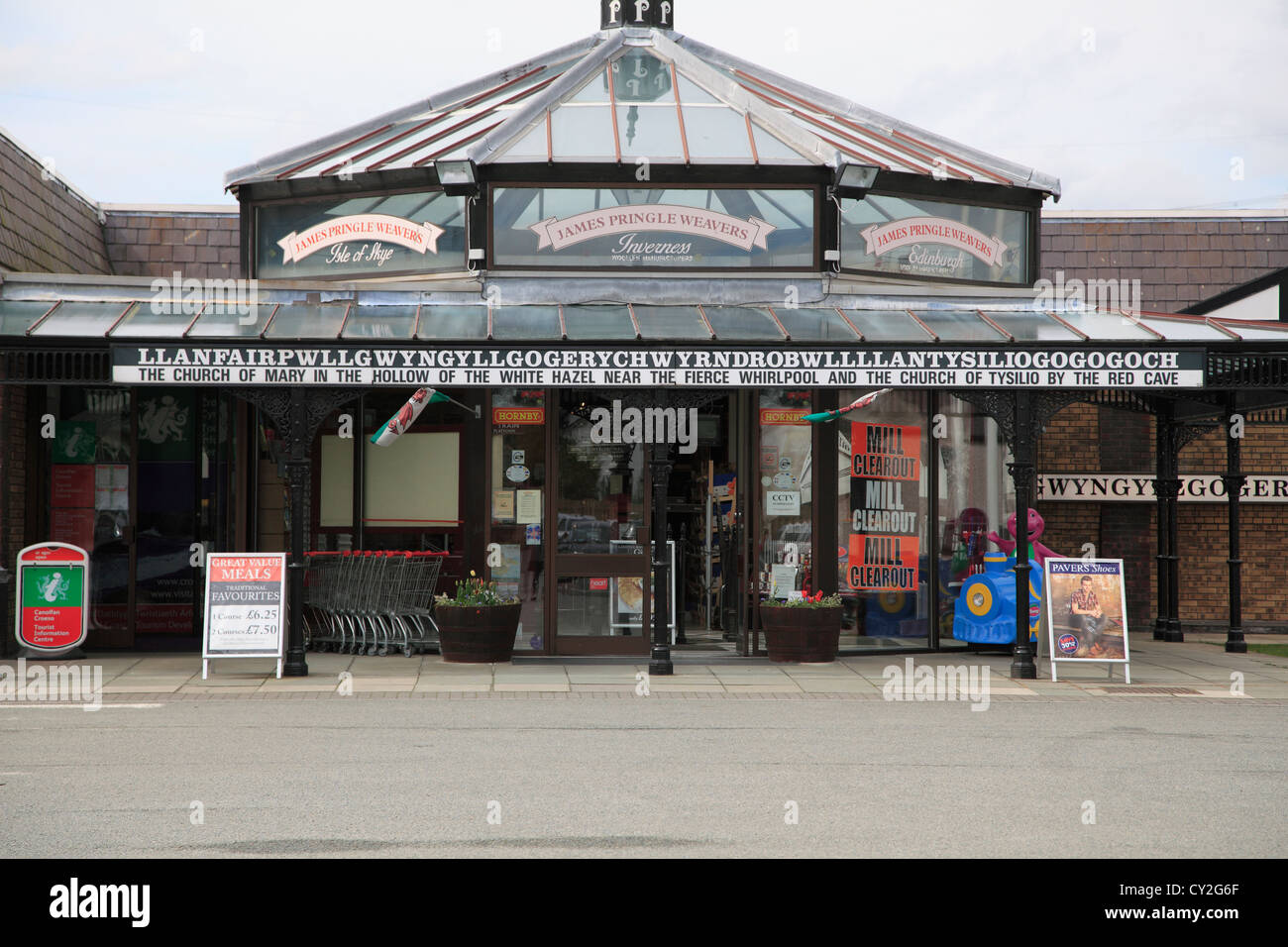 Souvenir Shop Llanfair PG Anglesey North Wales UK Stock Photo - Alamy