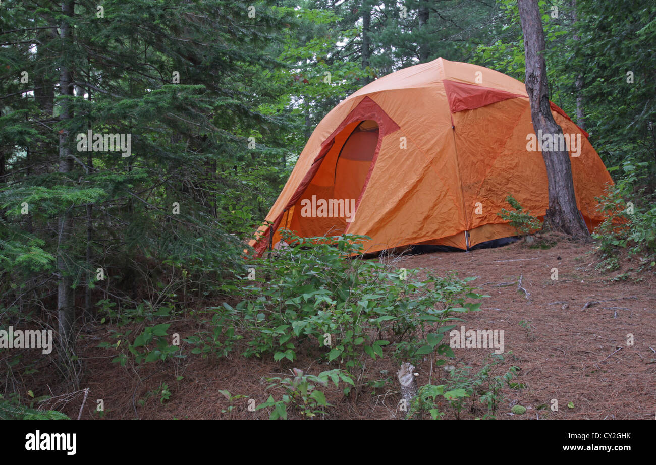 Algonquin Orange Tent Stock Photo - Alamy
