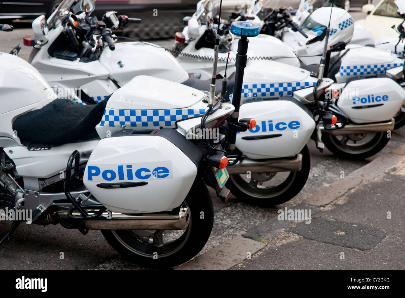 Police motorcycles in Sydney, Australia Stock Photo - Alamy