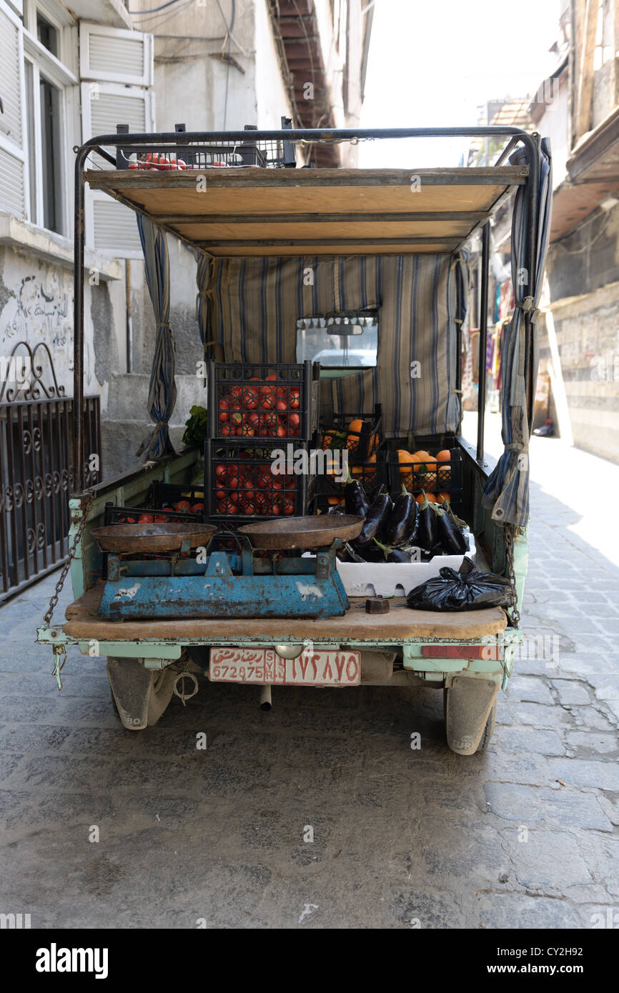 Fruit and Vegetable Van, Damascus, Syria Stock Photo - Alamy