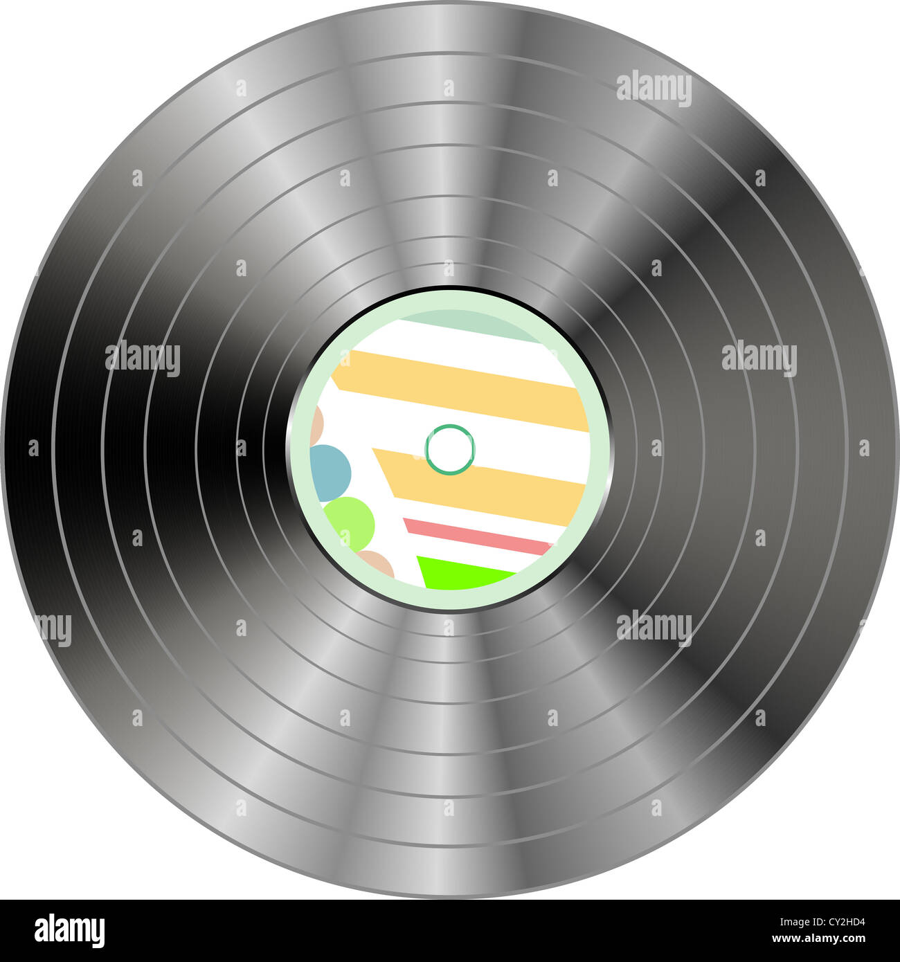 Black music record green label hi-res stock photography and images - Alamy
