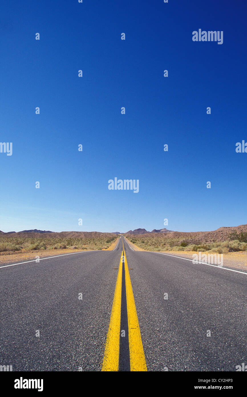 road shot California desert USA Stock Photo - Alamy