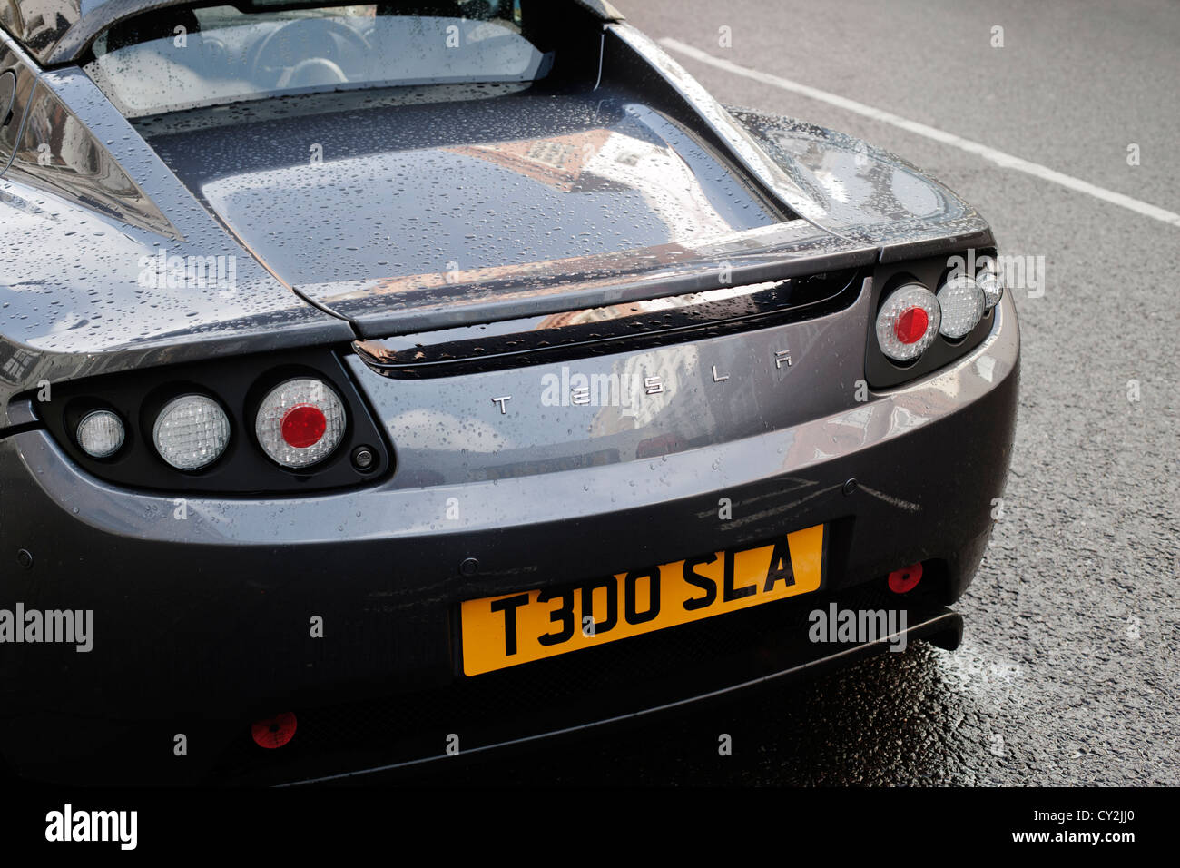 Tesla rear view hi-res stock photography and images - Alamy