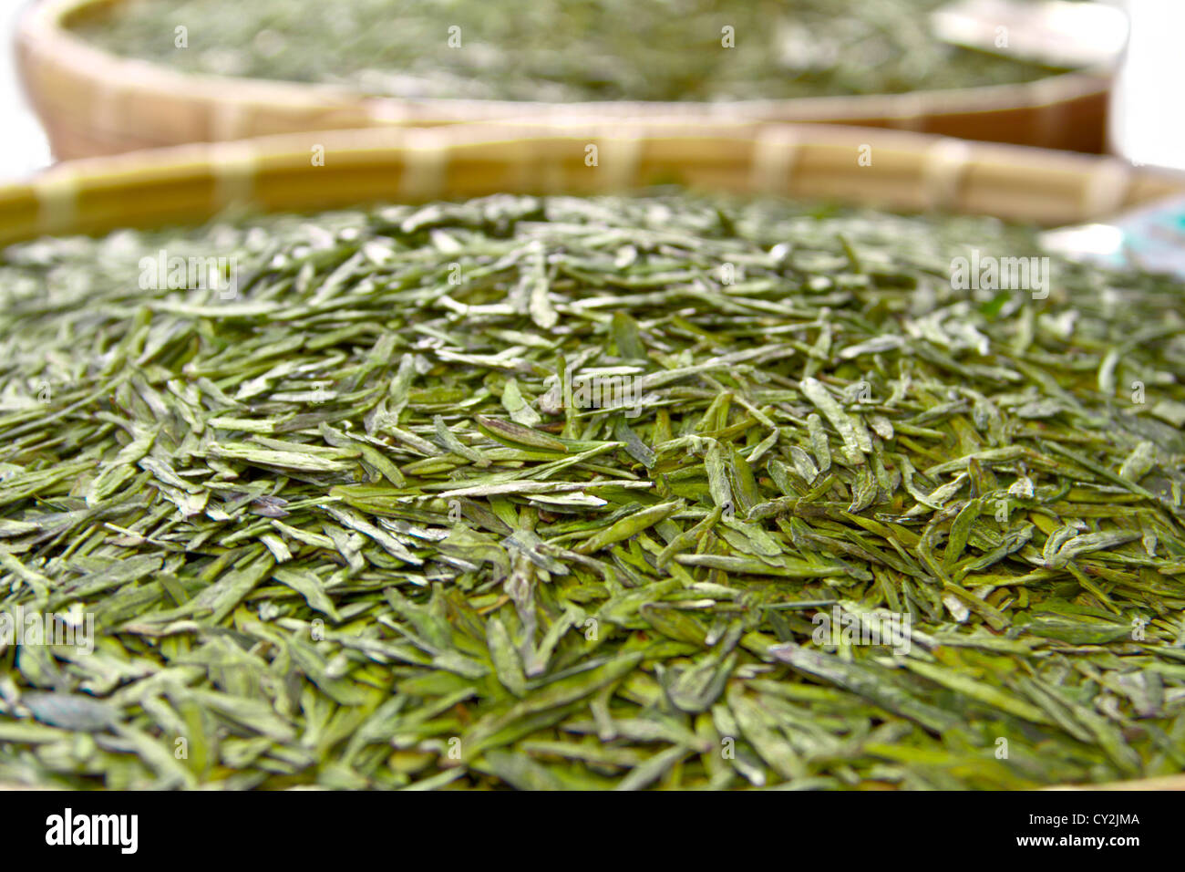 Green Tea Leaves Stock Photo - Alamy