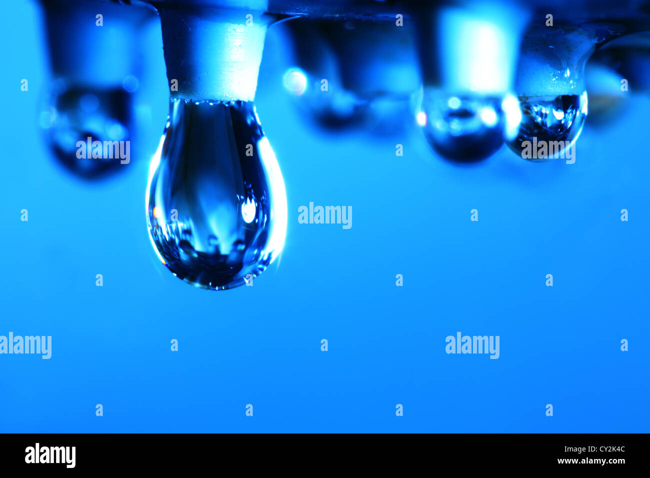 falling waterdrops macro Stock Photo - Alamy