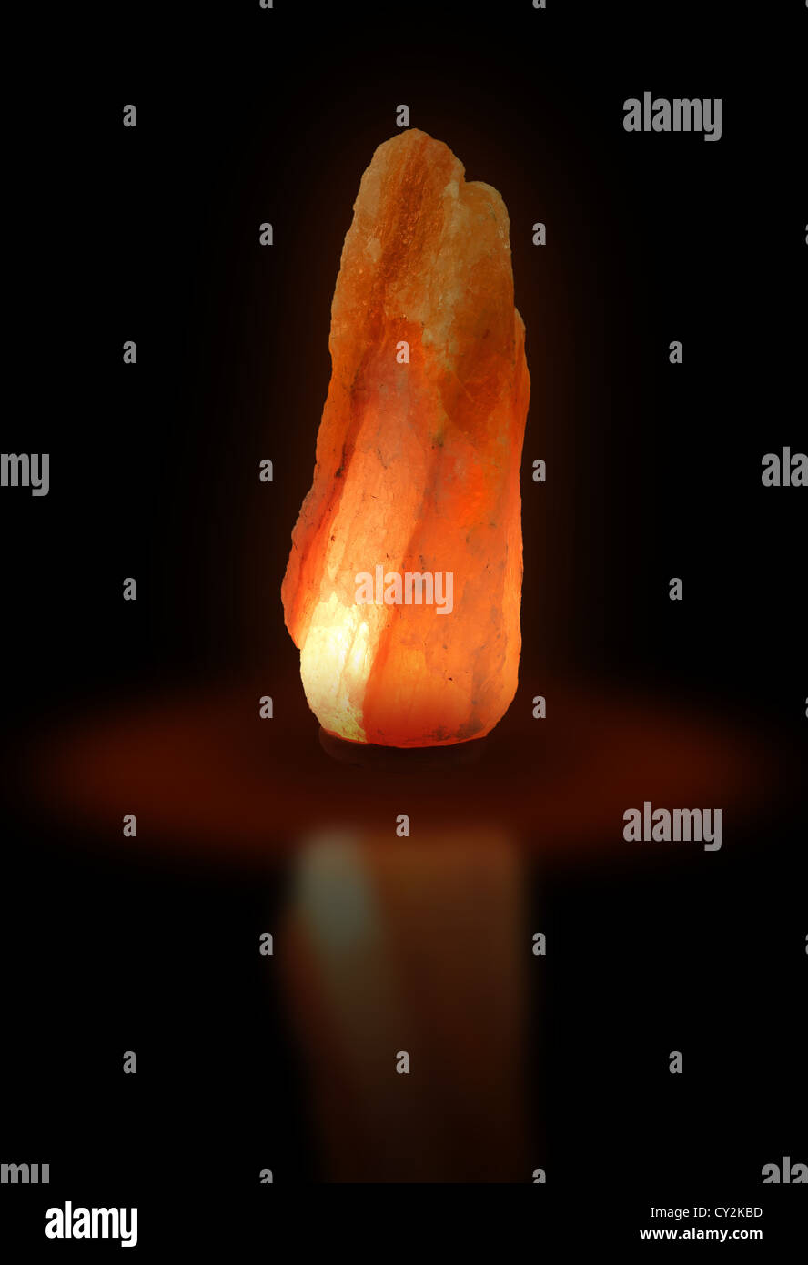 Himalayan salt as a pleasant soothing night lamp Stock Photo - Alamy