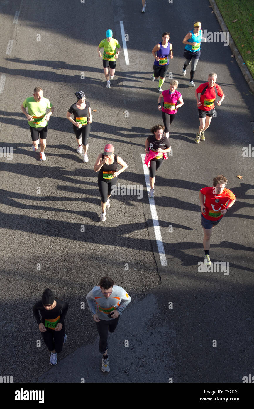 Marathon runners, aerial hi-res stock photography and images - Alamy