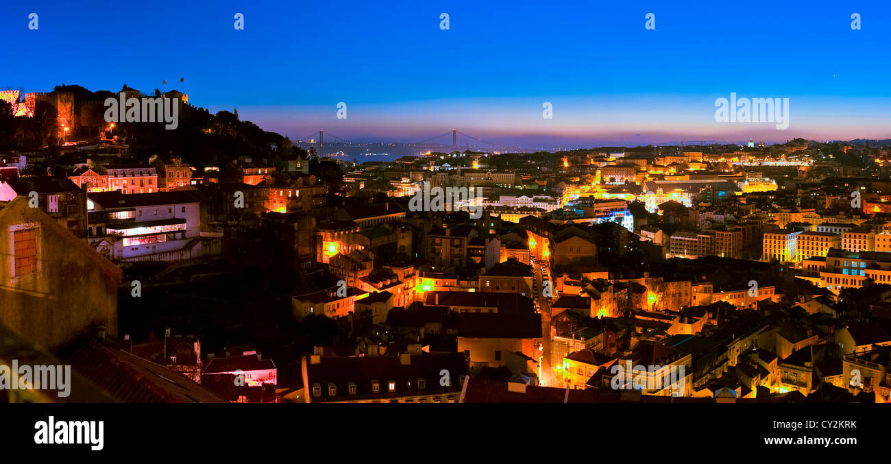 Lisbon night view hi-res stock photography and images - Alamy