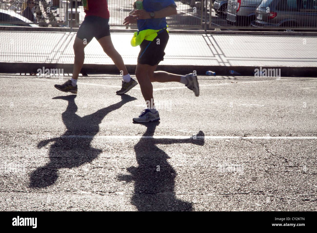 Silhouette people running marathon hi-res stock photography and images ...