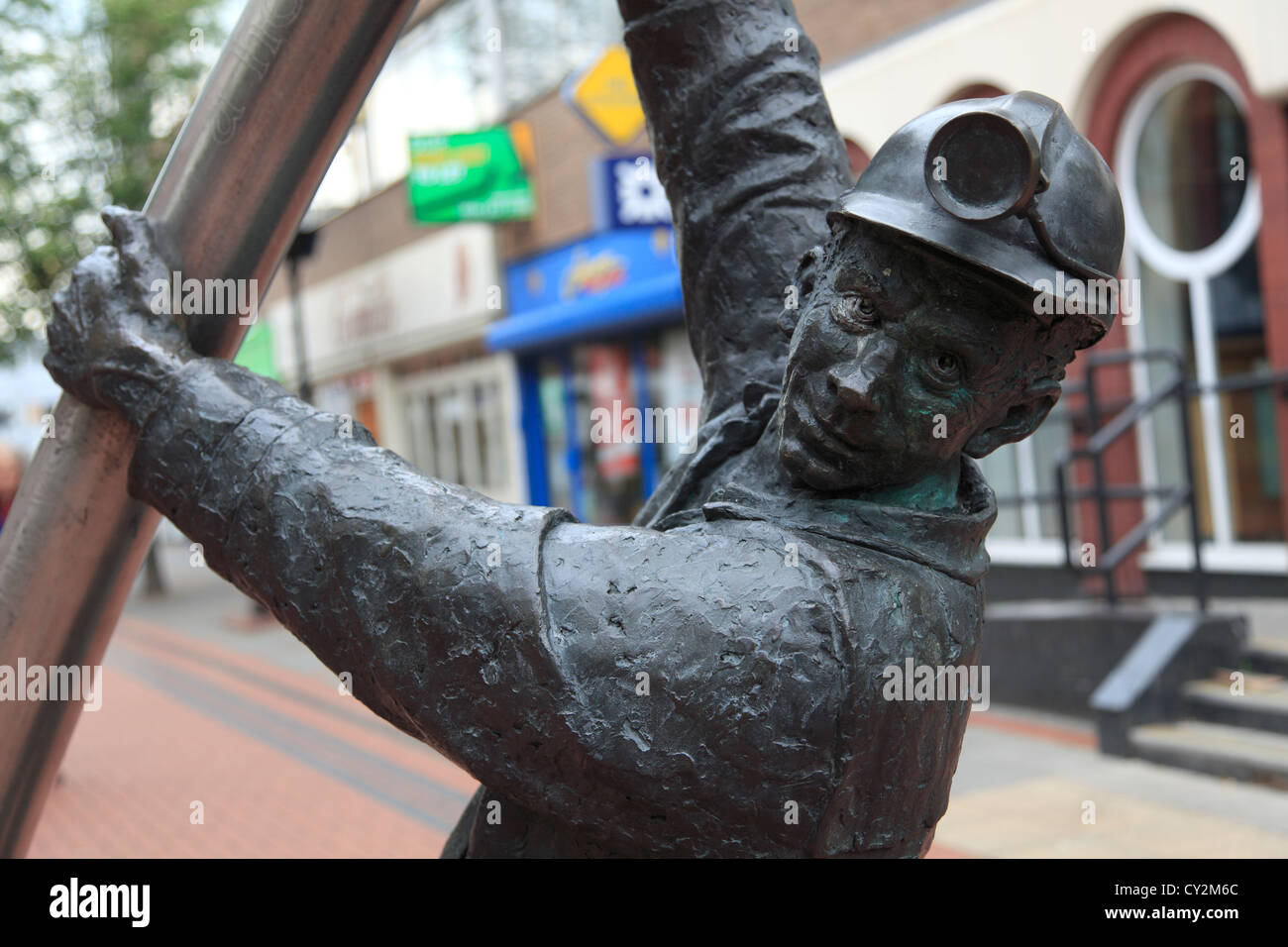 Arc Sculpture, Coal Miner, Wrexham, Clwyd, North Wales, UK Stock Photo ...