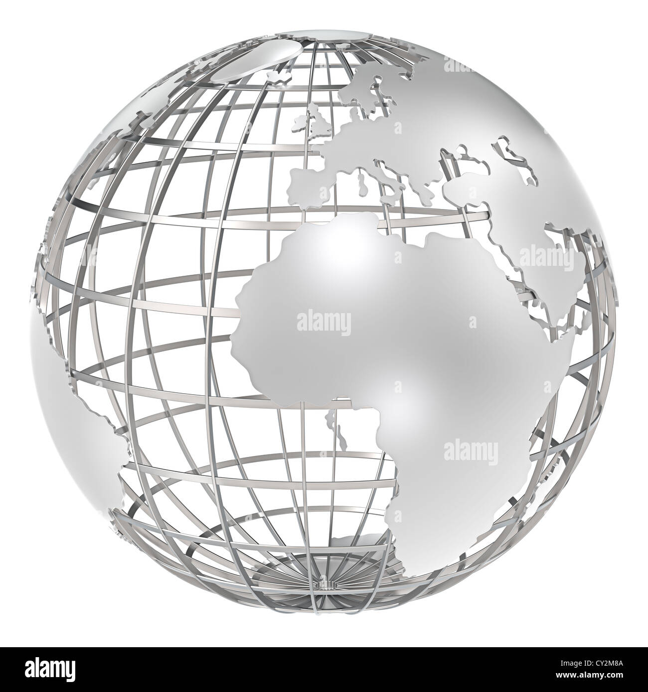 The Earth, frame structure of steel. Isolated Stock Photo - Alamy