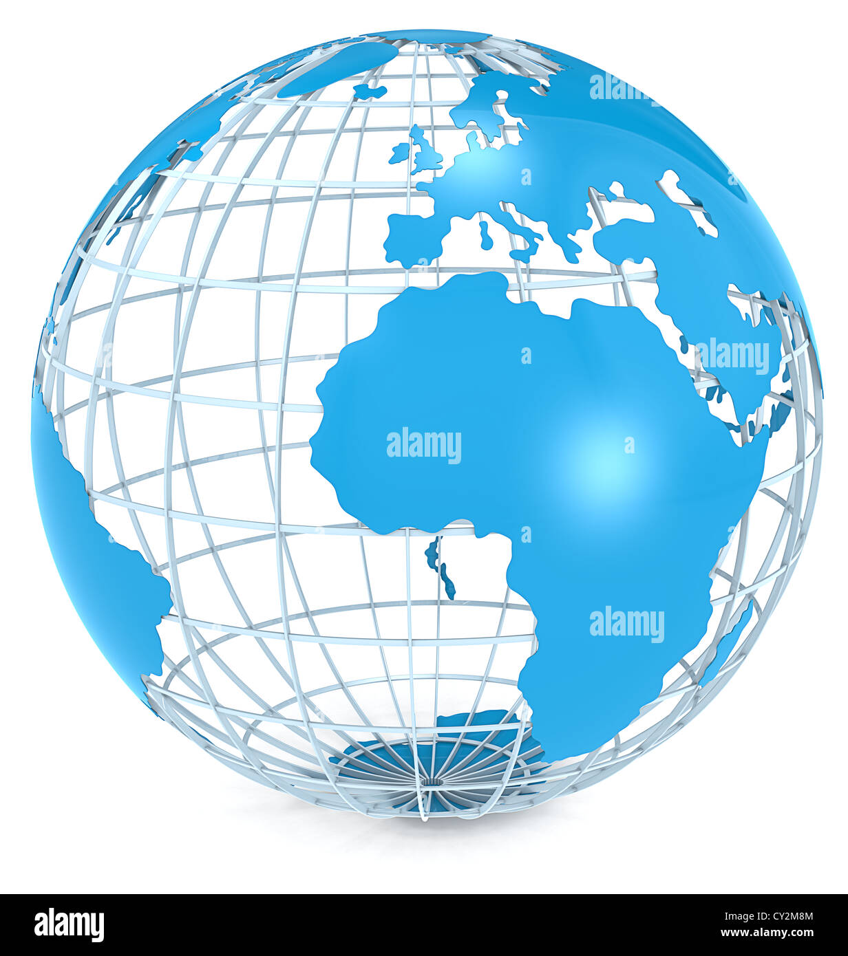 The Earth, frame structure. Blue Stock Photo - Alamy