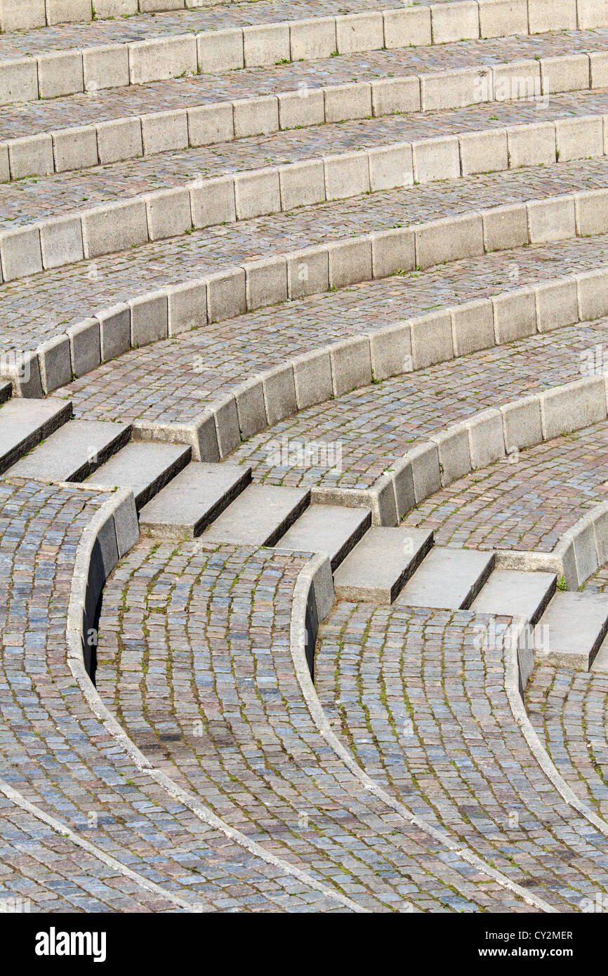 Seating and stairs in an old amphitheater in Copenhagen Stock Photo - Alamy