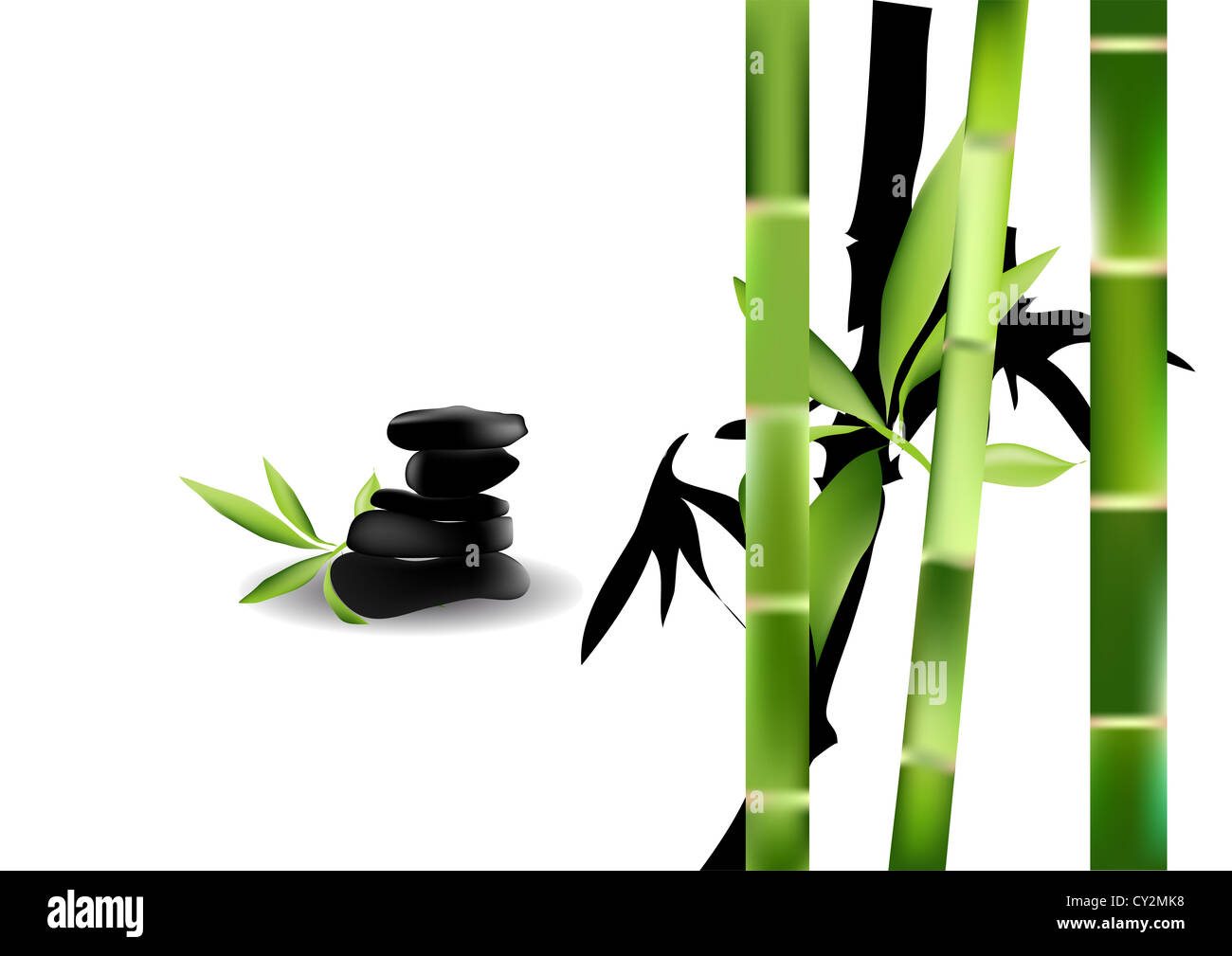 zen stones and bamboo Stock Photo - Alamy