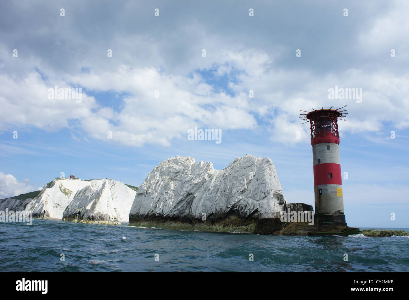View of the Needles and lighthouse Stock Photo - Alamy