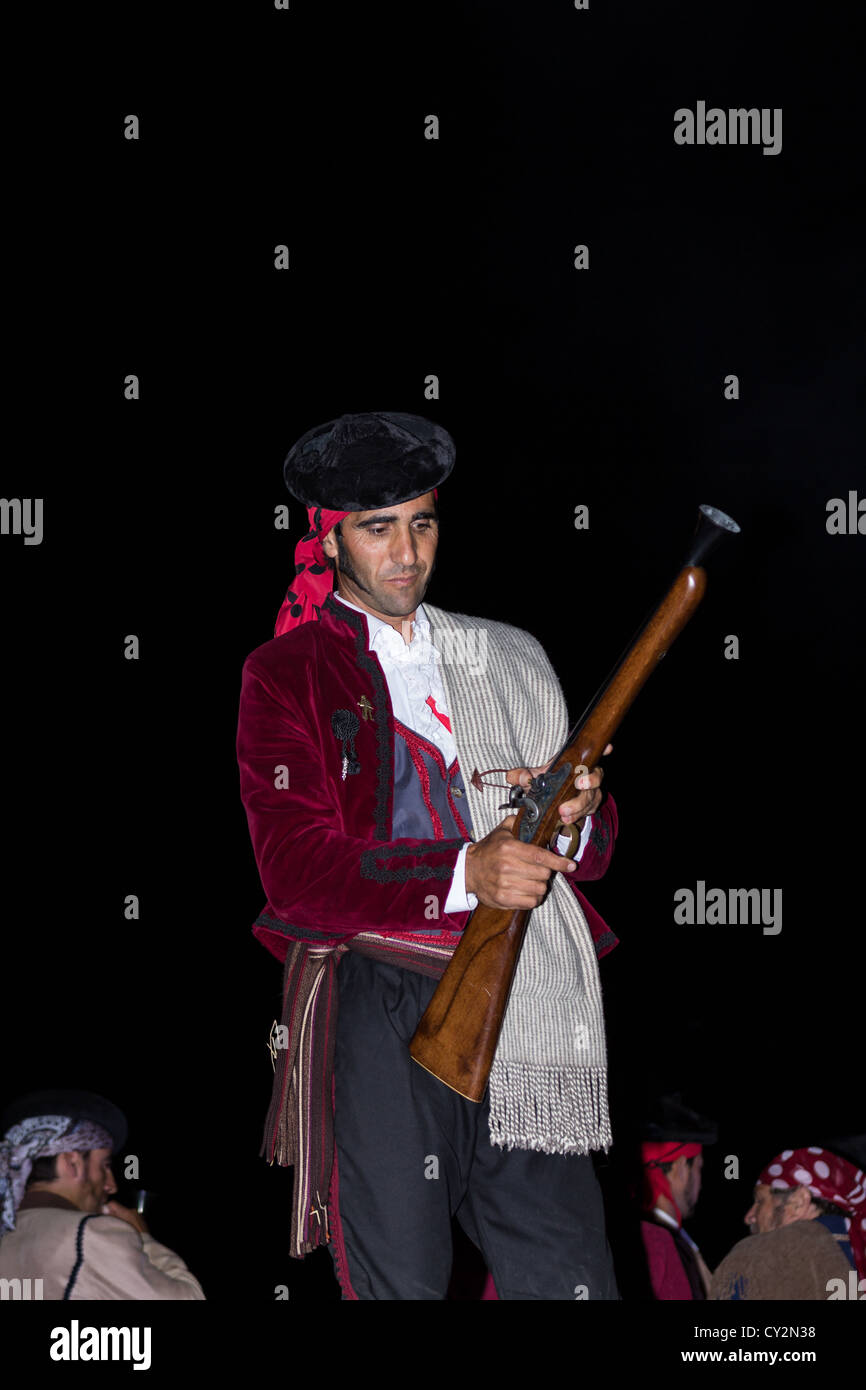 Unidentified bandit at historical reenactment of 1840's spanish world ...