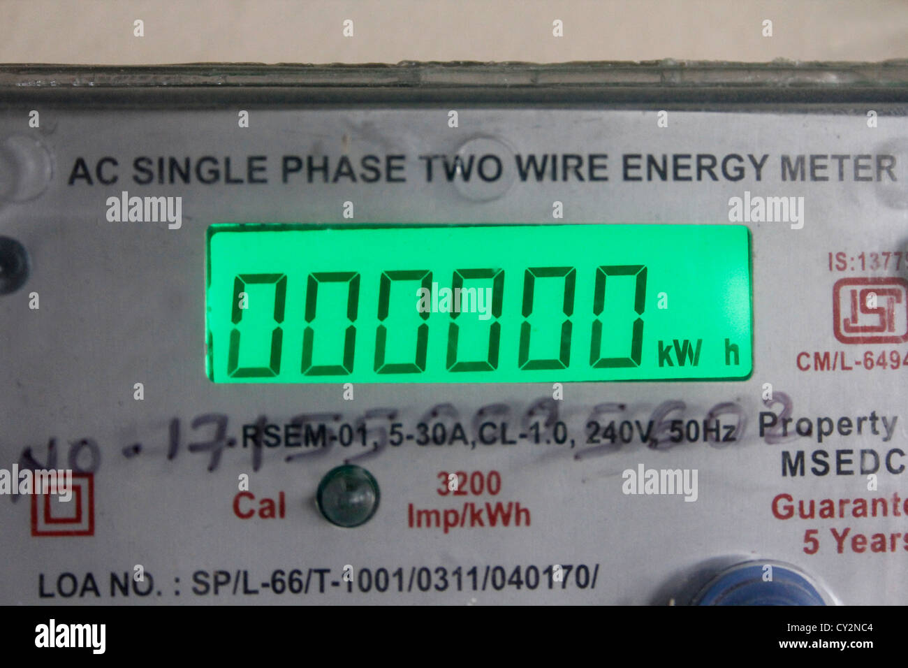 Electric meters, India Stock Photo - Alamy