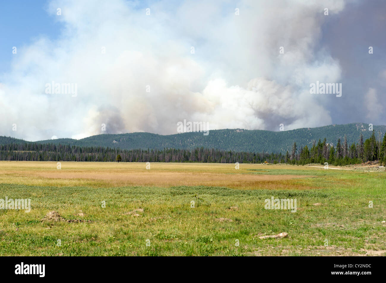 The Halstead Fire near Stanley, Idaho, four days after the lightening ...