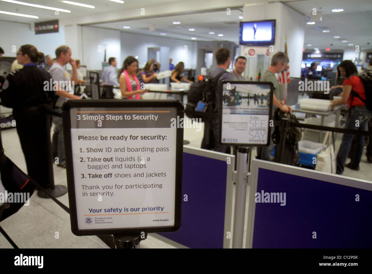 Us airport security check on passenger hi-res stock photography and ...