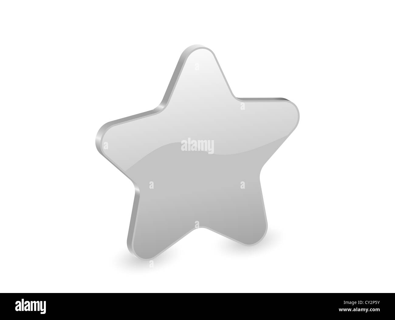 3D grey star isolated on a white background. Vector illustration Stock ...