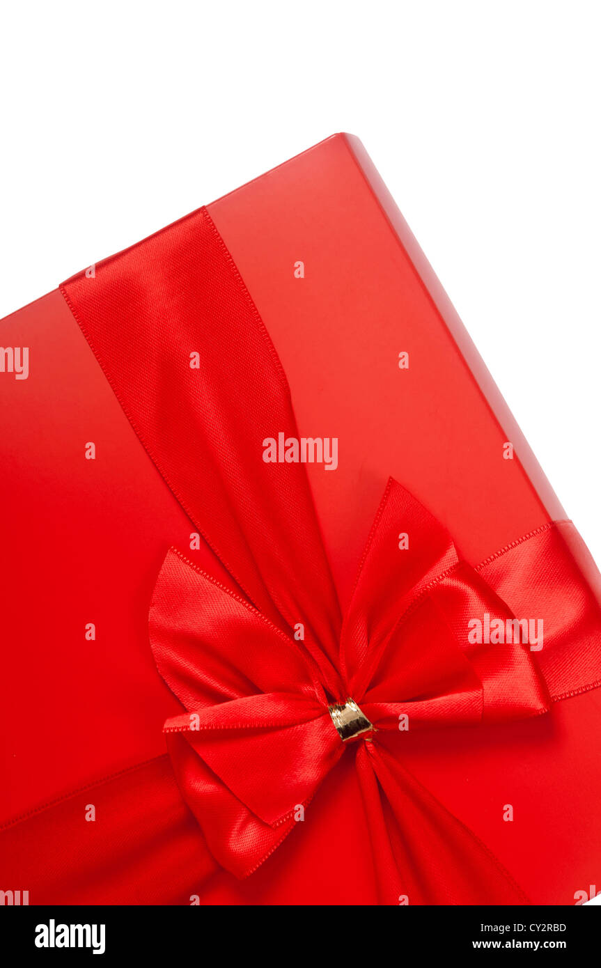 Christmas present in a white background Stock Photo - Alamy
