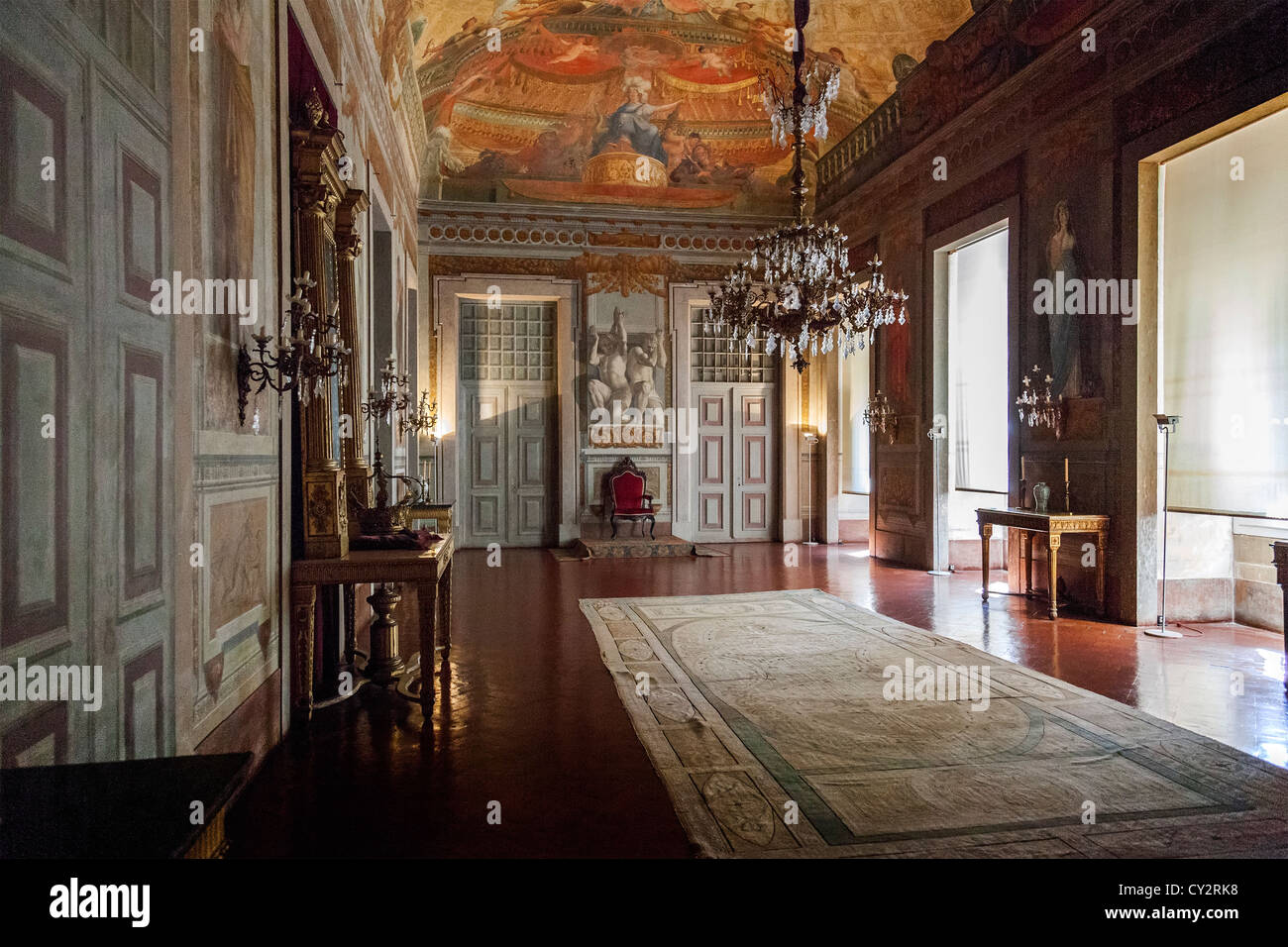 Throne Room or Audience Room. Mafra National Palace, Convent and ...