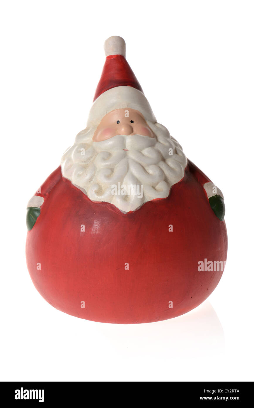 A father Christmas decoration isolated on white background Stock Photo ...