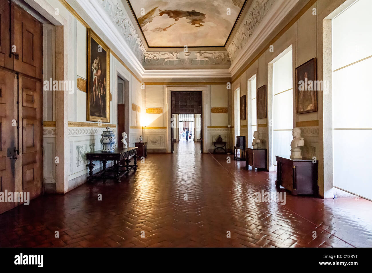 Guard Hall. Mafra National Palace, Convent and Basilica in Portugal ...