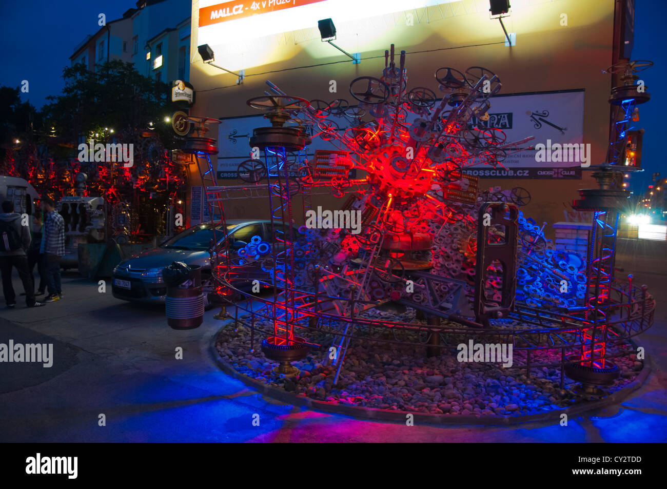 Cross Club bar nightclub exterior Holesovice district Prague Czech ...