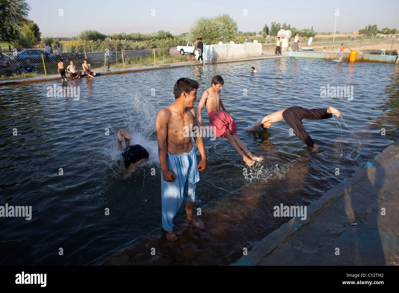 swimming pool in Kunduz, Afghanistan Stock Photo - Alamy