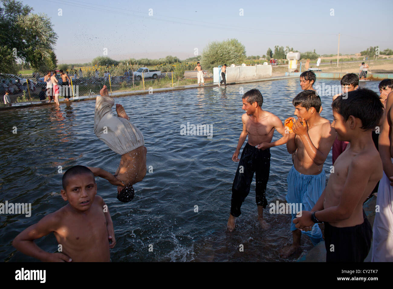 swimming pool in Kunduz, Afghanistan Stock Photo - Alamy