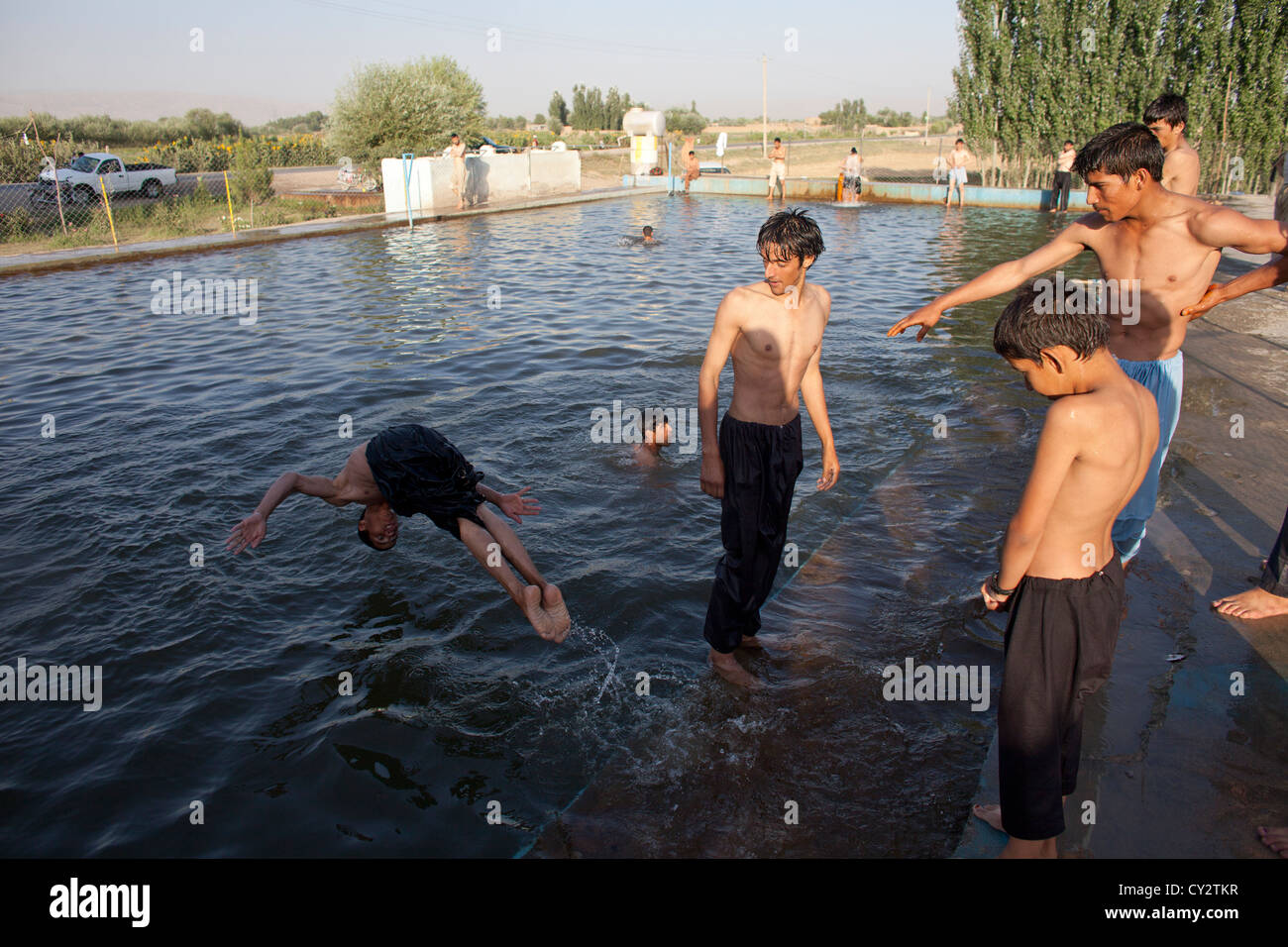swimming pool in Kunduz, Afghanistan Stock Photo - Alamy