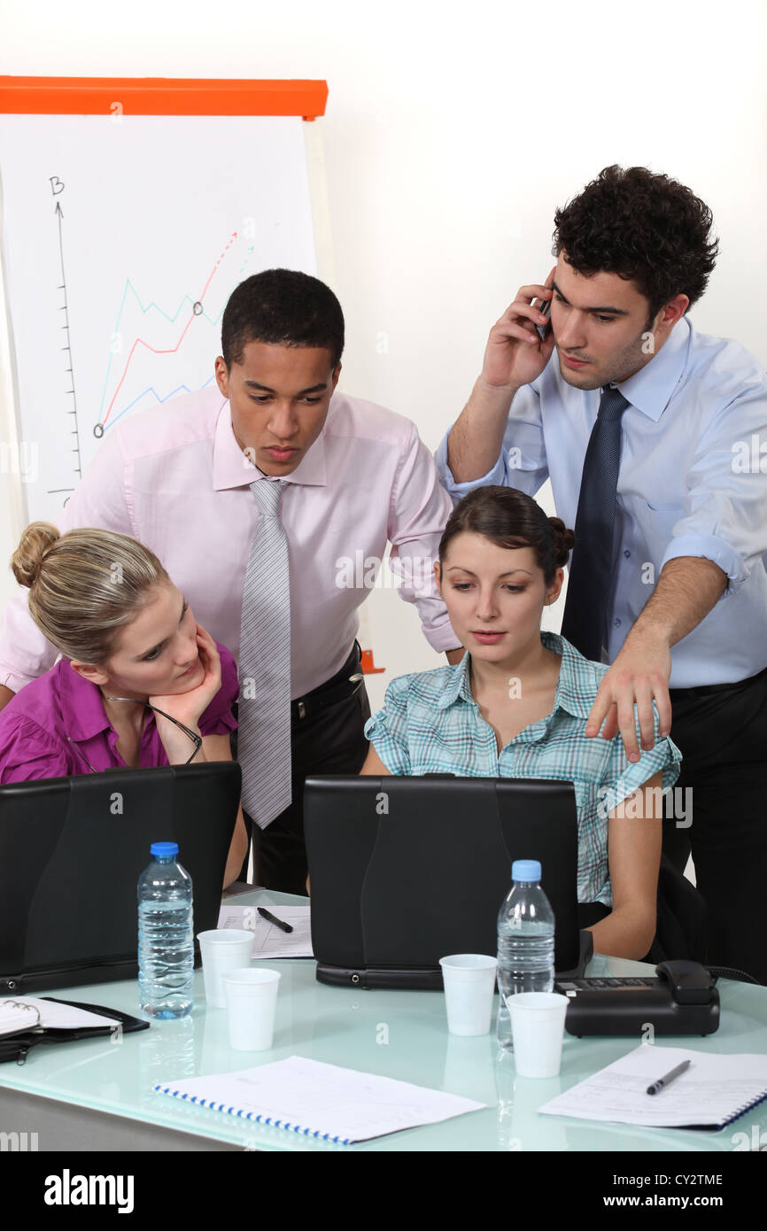 A businessteam at work Stock Photo - Alamy