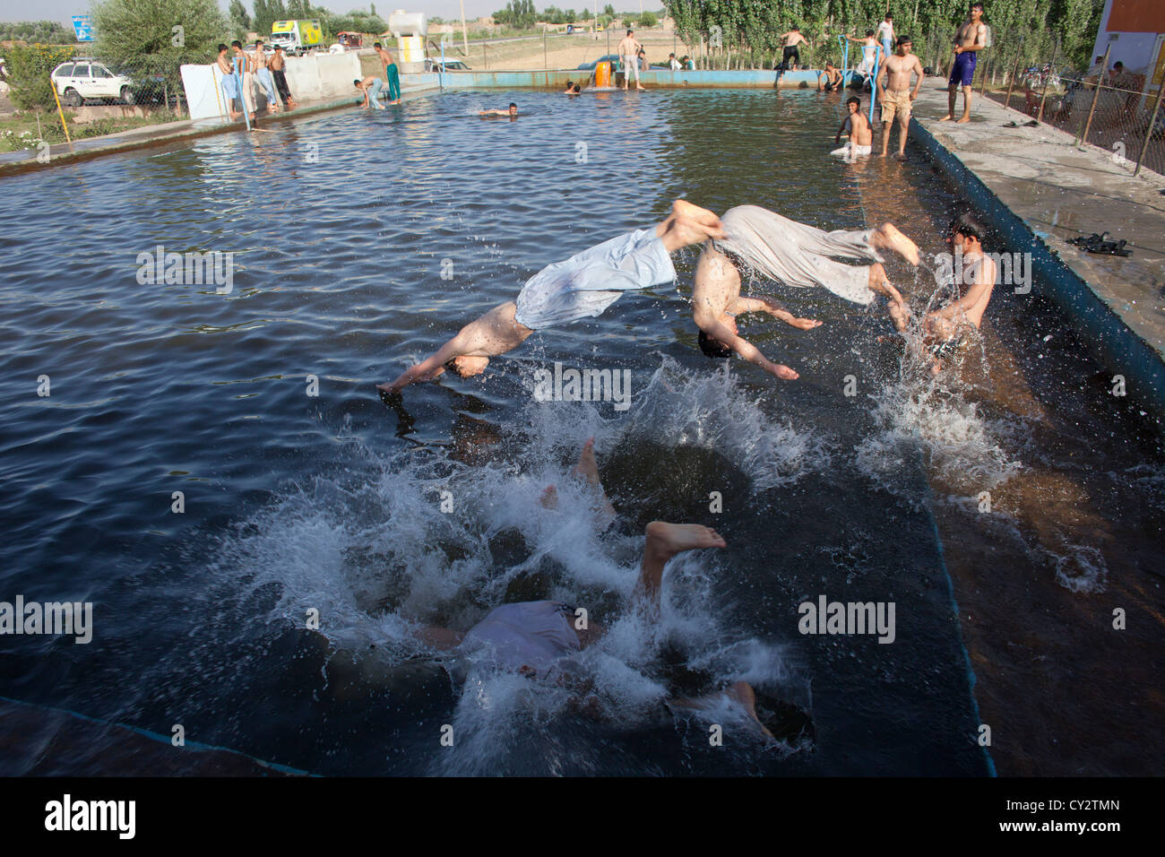 swimming pool in Kunduz, Afghanistan Stock Photo - Alamy