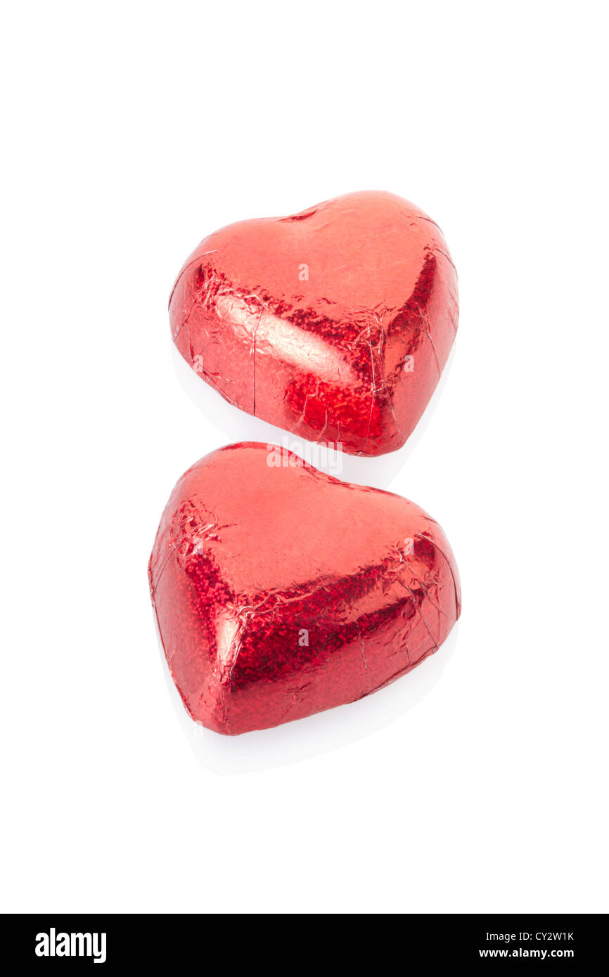 Red heart chocolate isolated on white, clipping path included Stock ...