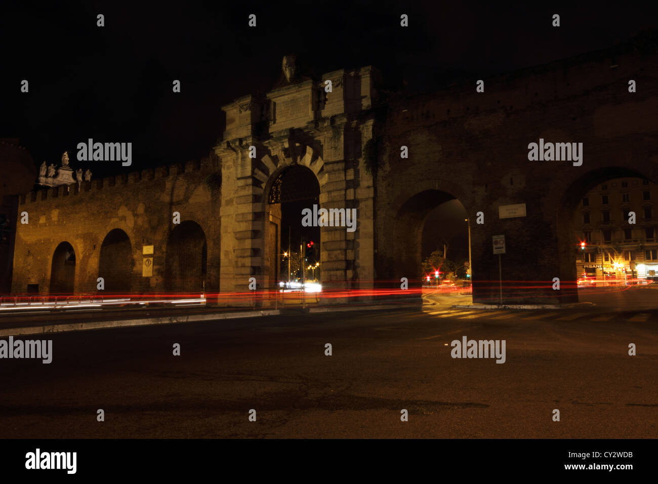 a Beautiful picture of Porta Portese by night, dal lato di Via ...